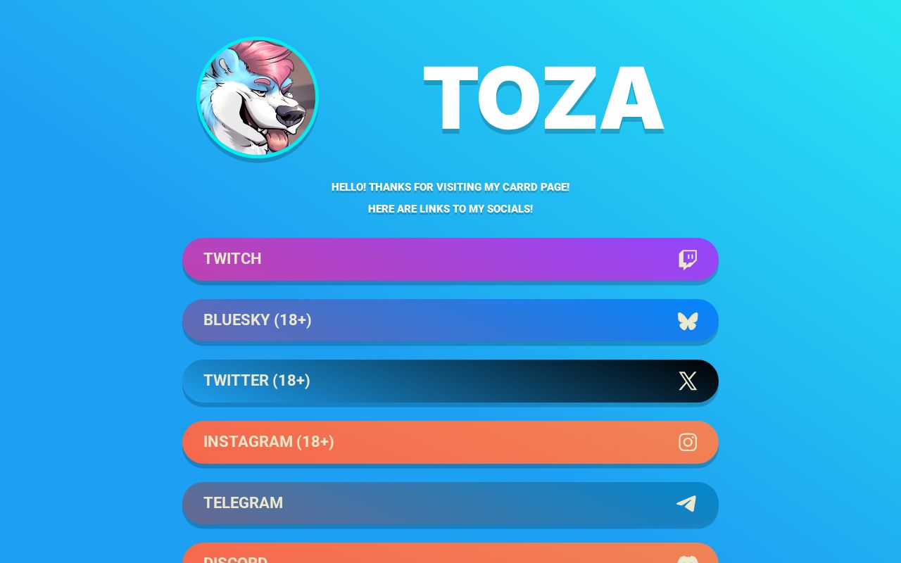 Toza's Card